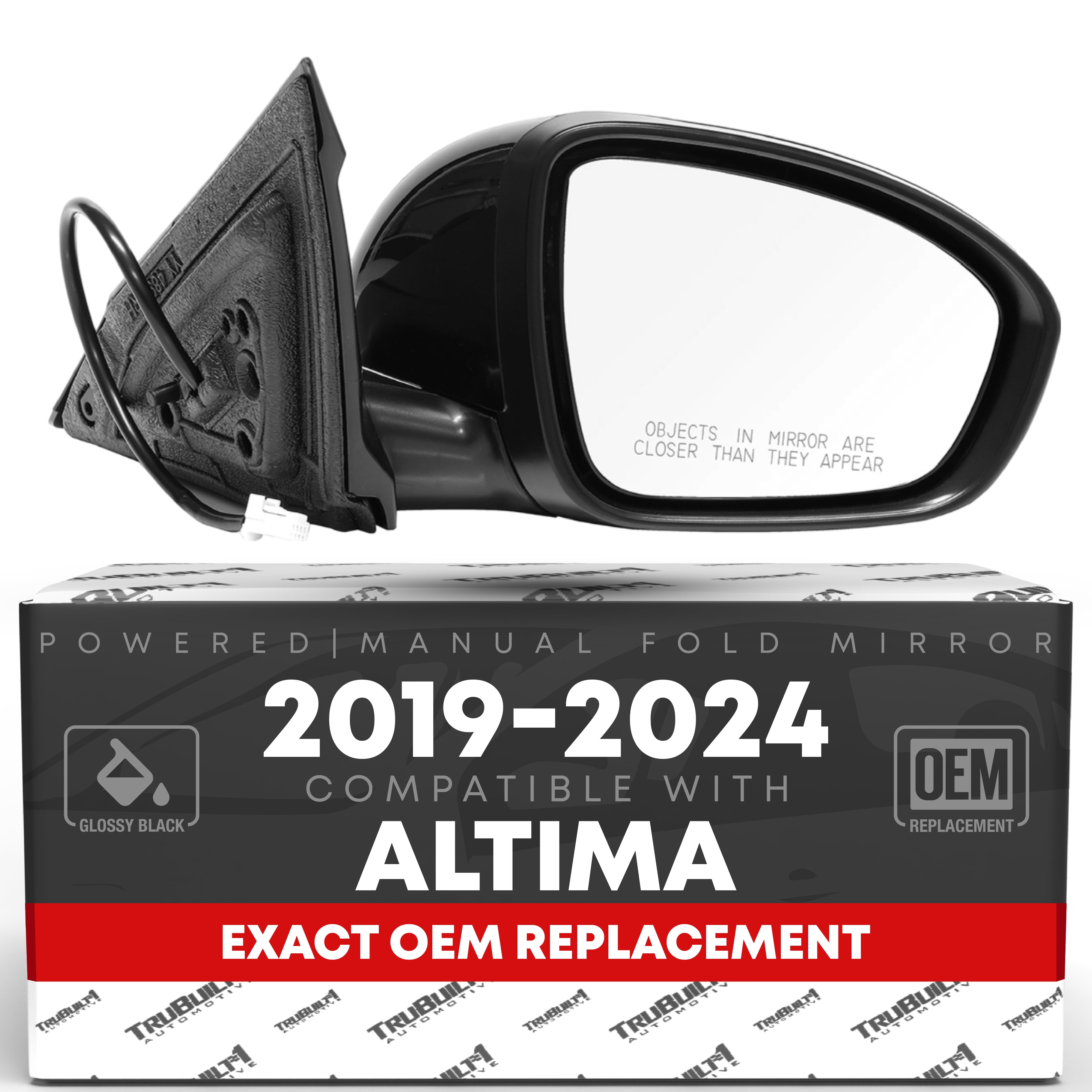 Passenger Side Mirror Replacement - Compatible with 2019-2024 Nissan ...