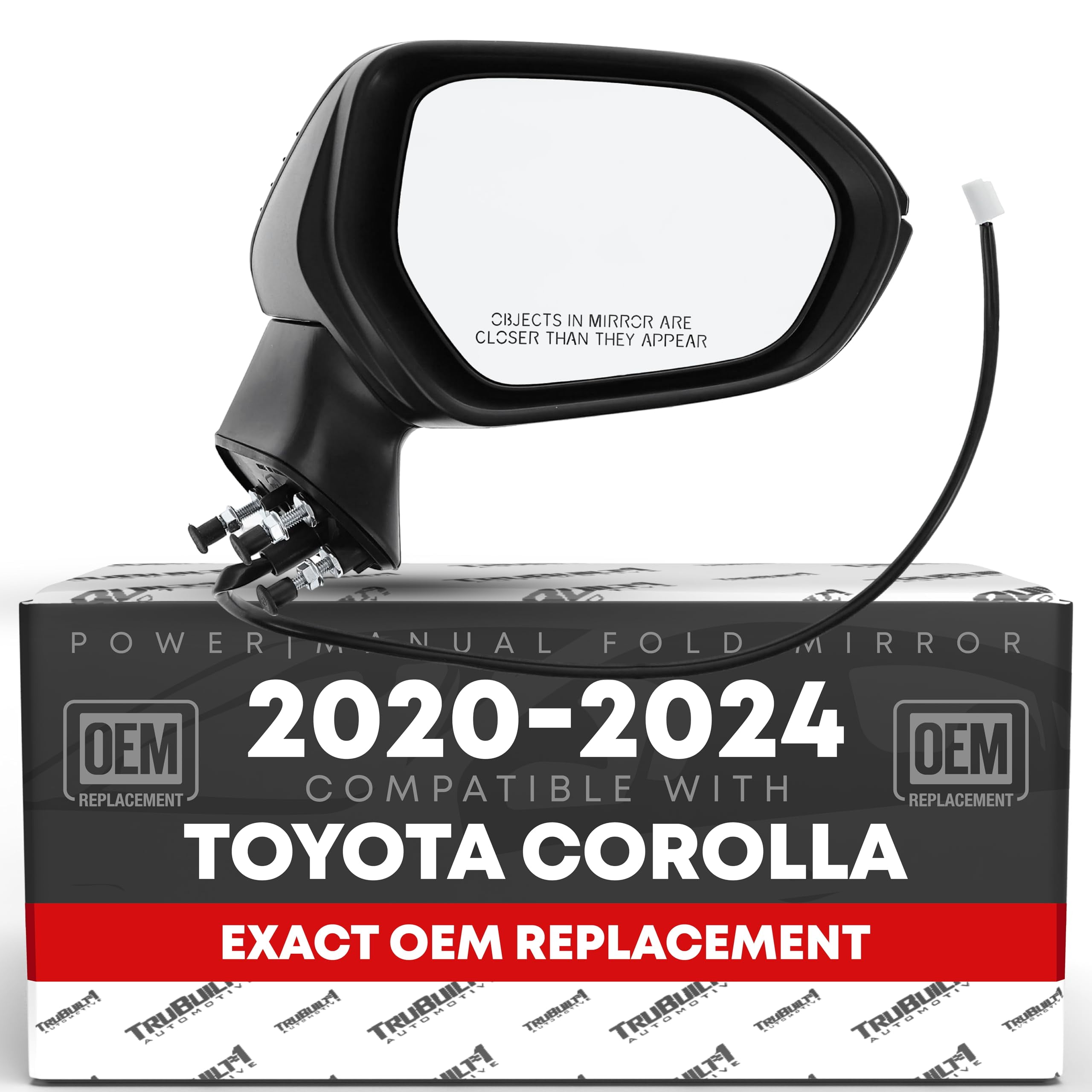 Passenger Side Mirror Replacement - Compatible with 2020-2024 Toyota ...