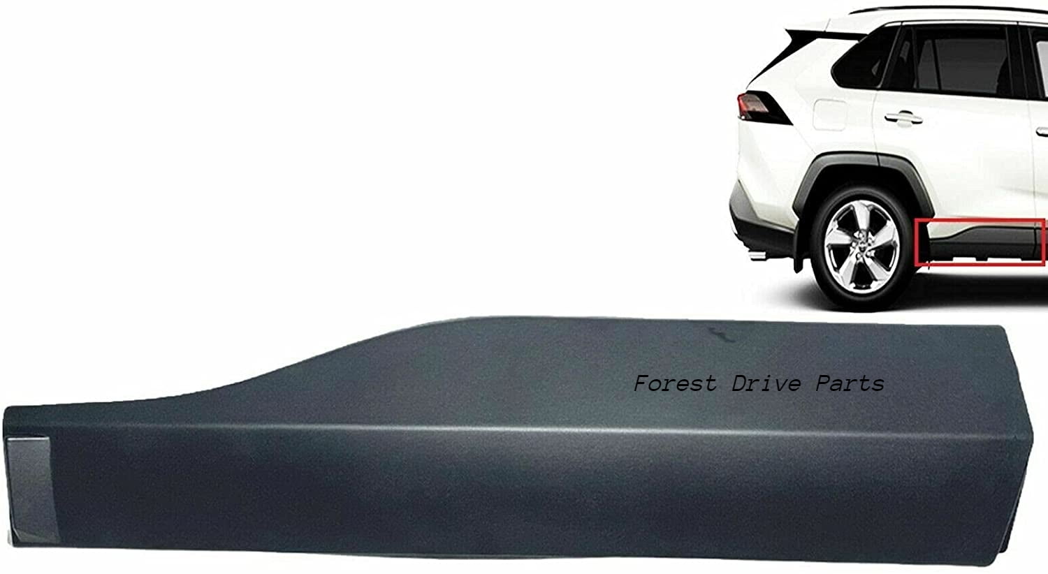 Passenger Side Right Rear Door Moulding for 2019-2021 Toyota RAV4 75077 ...