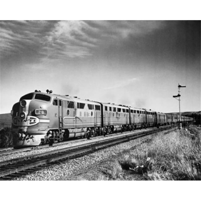 Passenger Train On A Railroad Track Santa Fe Super Chief Poster Print ...