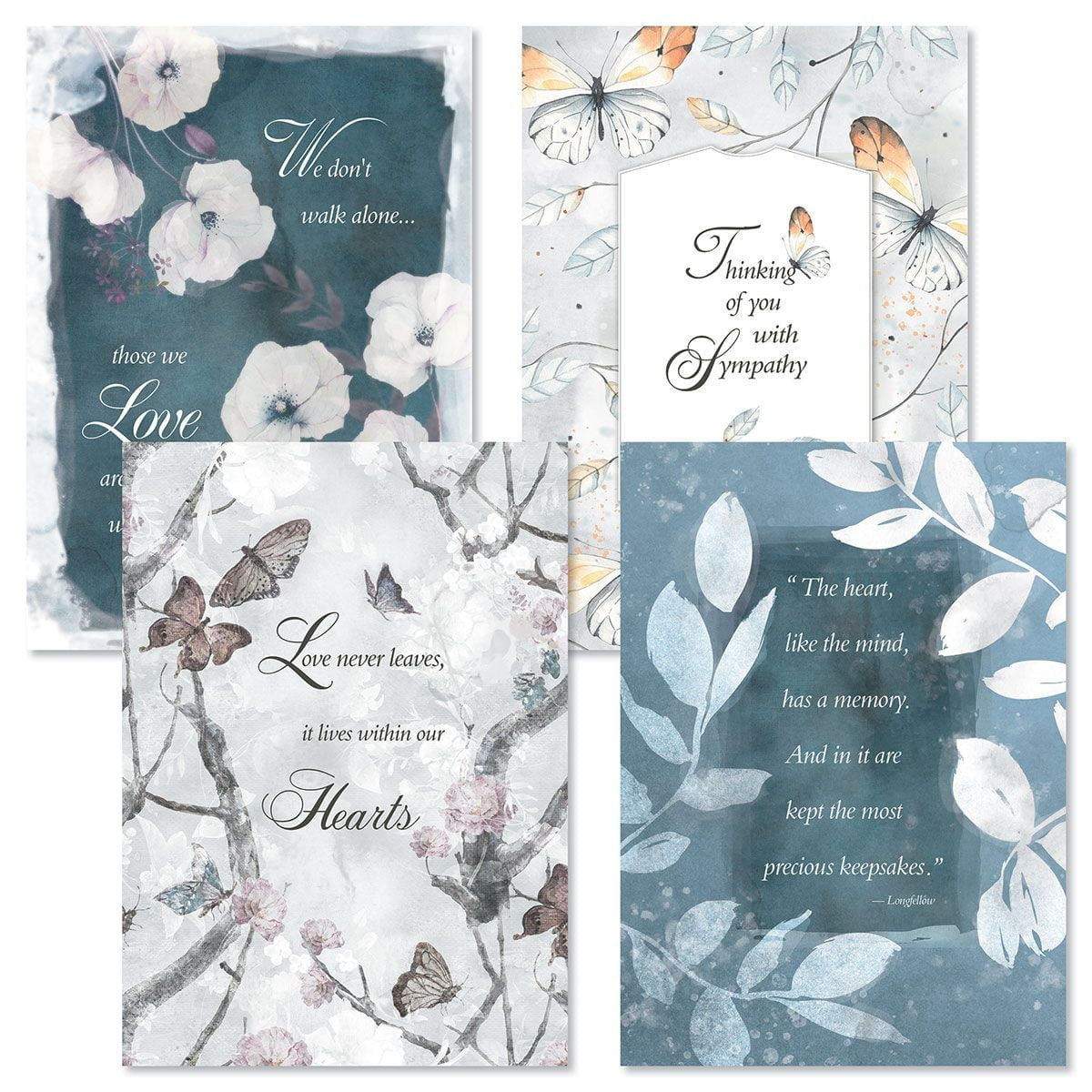Current Passing Seasons Sympathy Greeting Cards - Set of 8, 5" x 7 ...