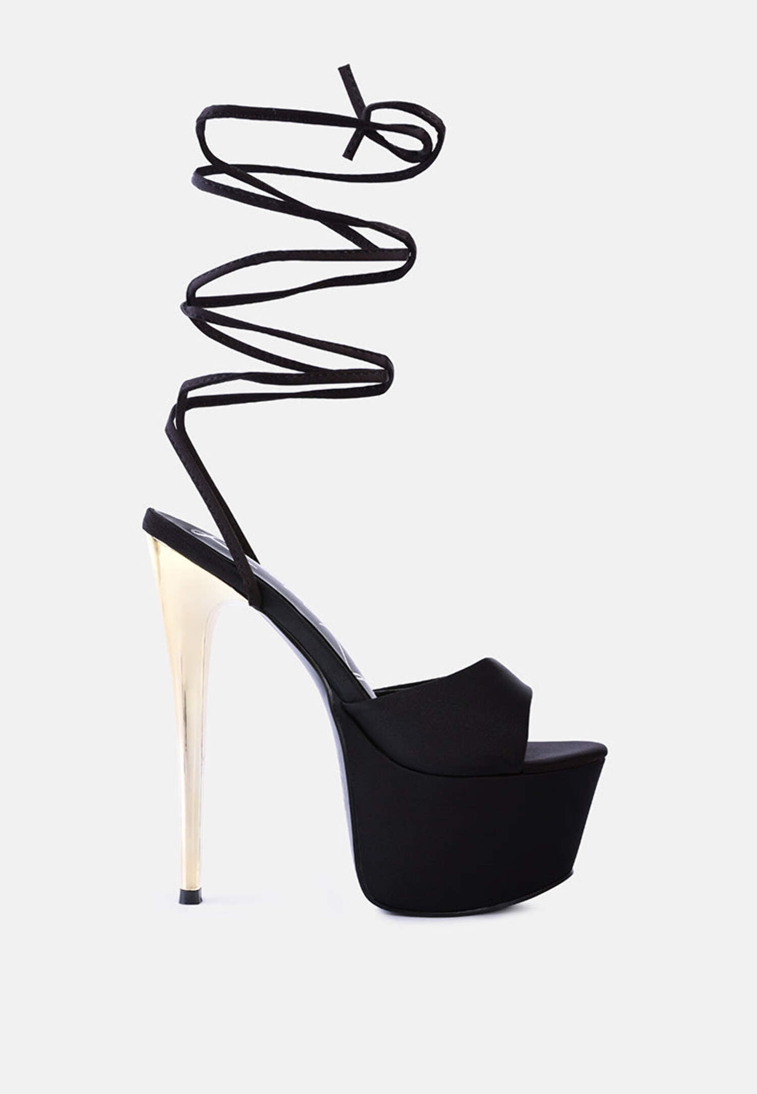 Passion Fruit Dramatic Platform Lace-Up Heel Sandals - Walmart.com