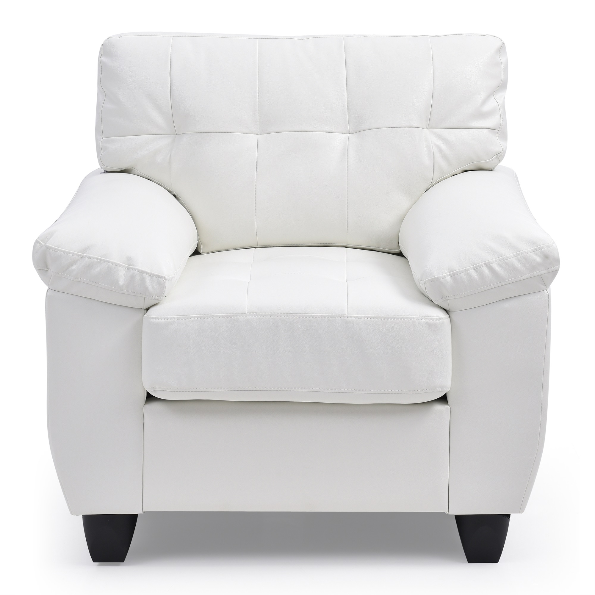 Passion Furniture PF-G907A-C Gallant Upholstered Accent Chair, White ...