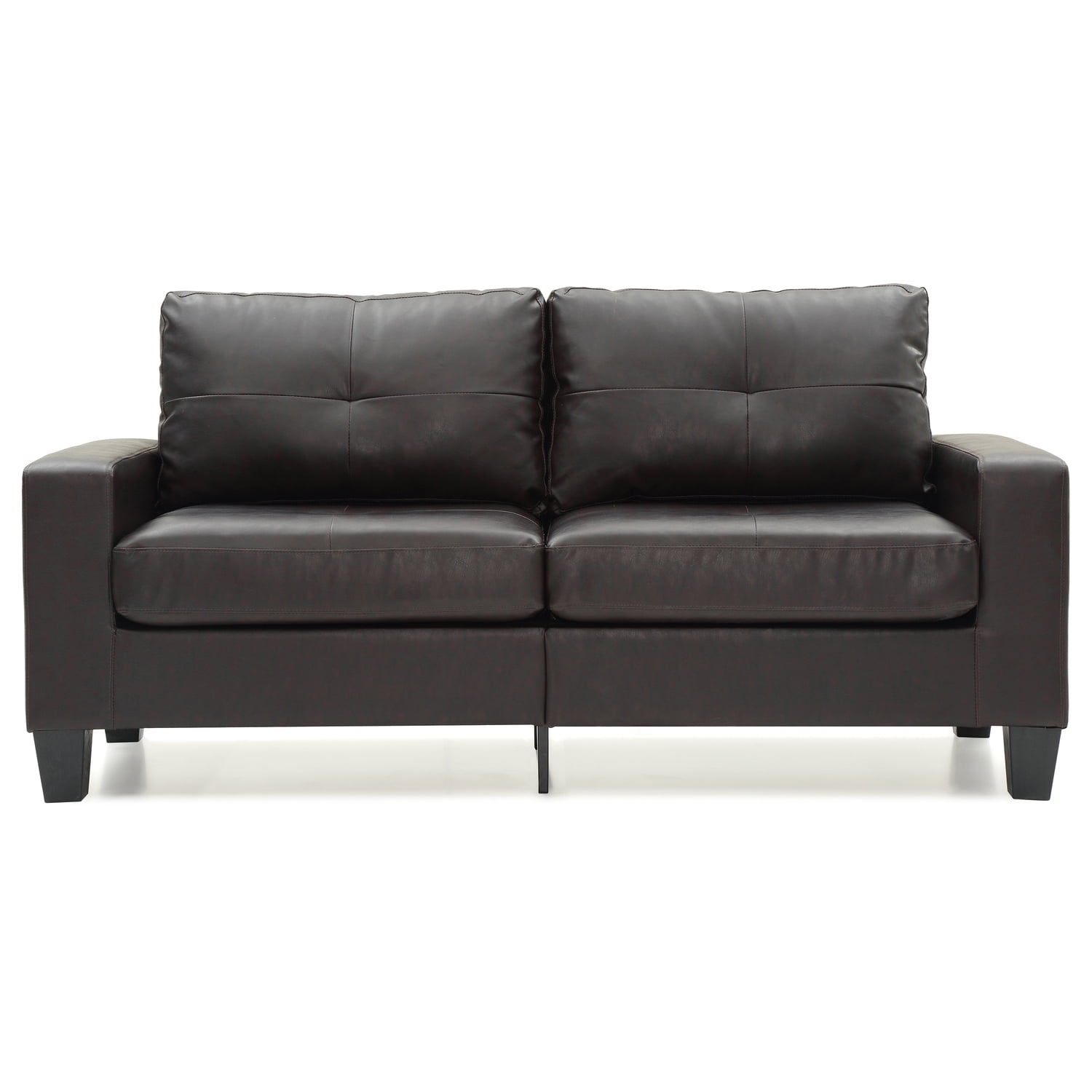 Passion Furniture PF-G464A-S 71 in. Newbury Flared Arm Faux Leather ...