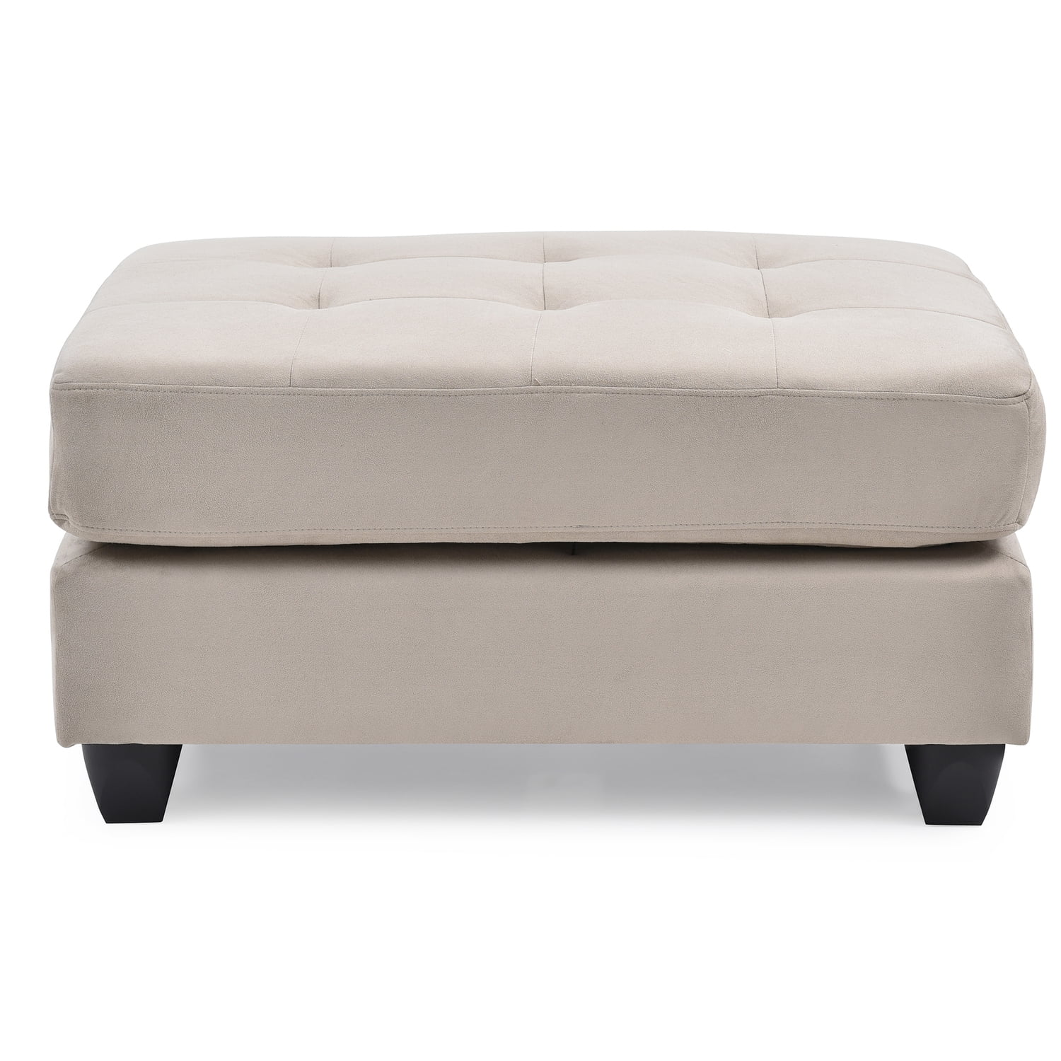 Passion Furniture Malone Vanilla Tufted Ottoman - Walmart.com