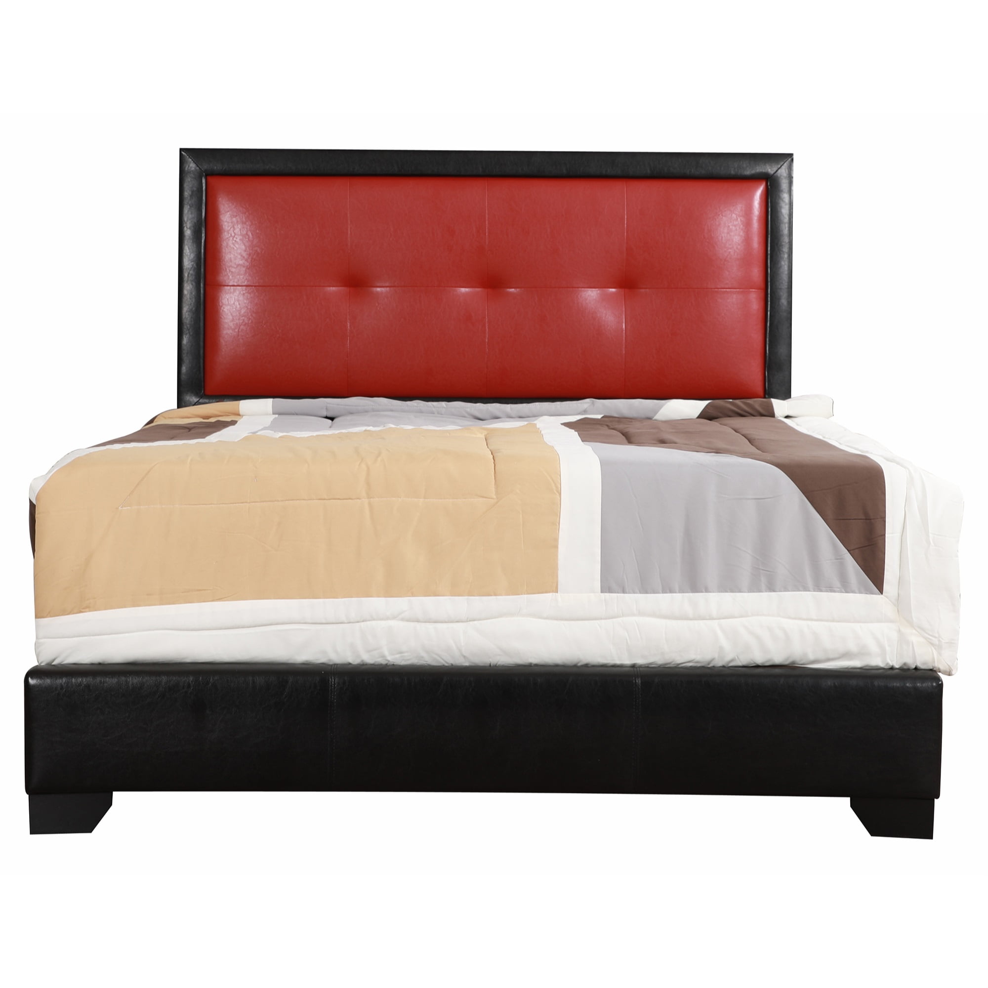 Panello Black and Red King Panel Beds - Walmart.com
