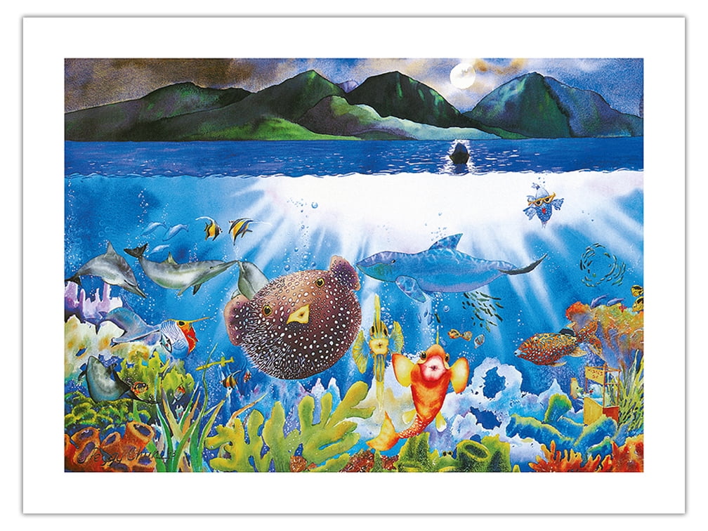Passion Moon - Hawaiian Puffer Fish (‘o’opu hue) - From an Original ...