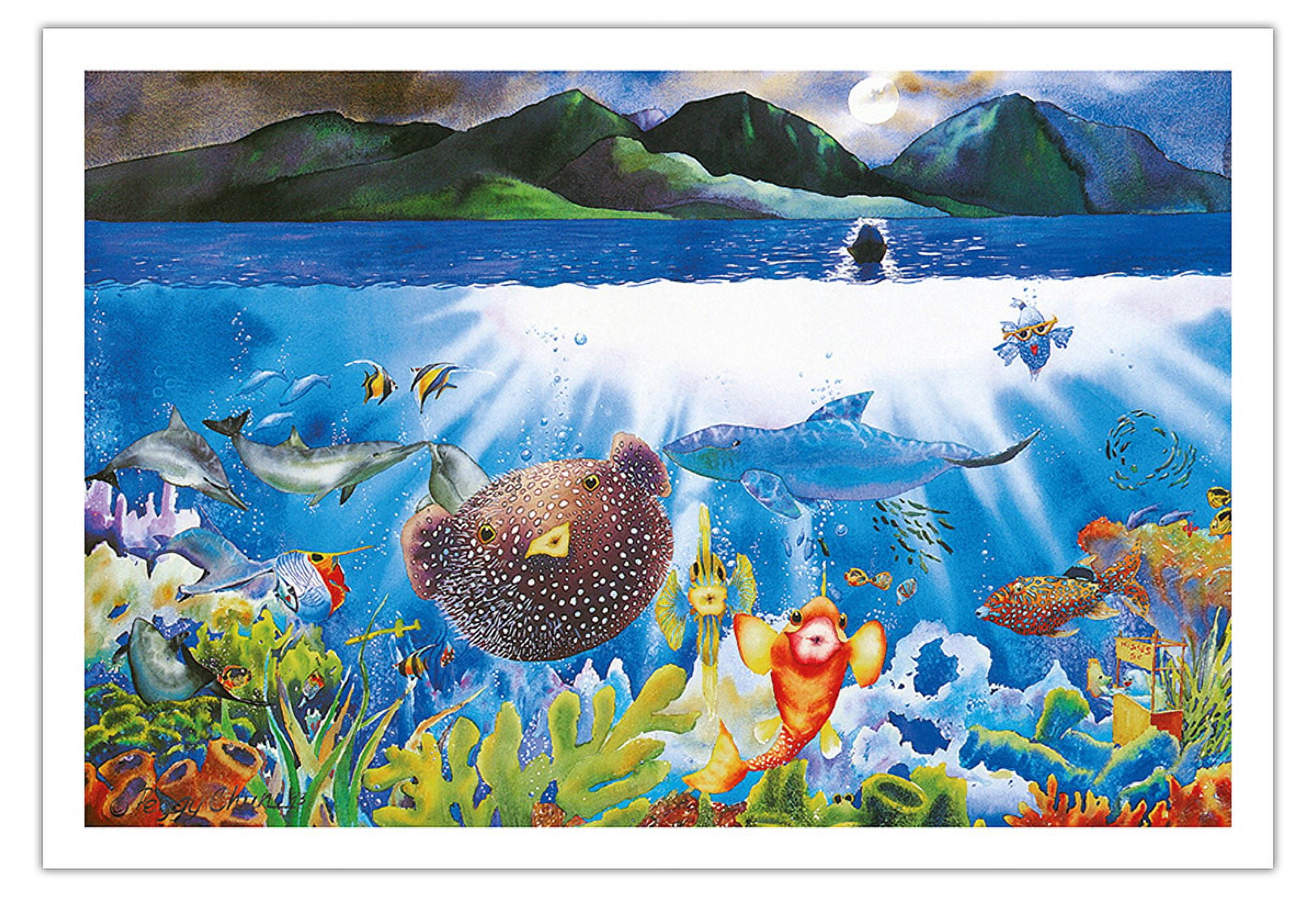 Passion Moon - Hawaiian Puffer Fish (‘o’opu hue) - From an Original ...