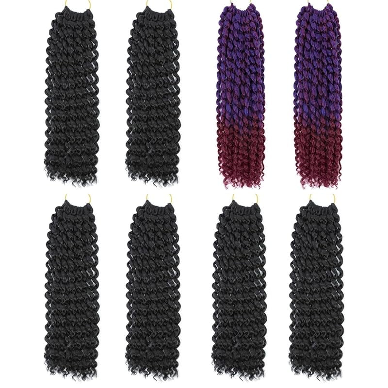 Passion Twist Hair 12 Inch Water Wave Crochet Hair for Black Women ...