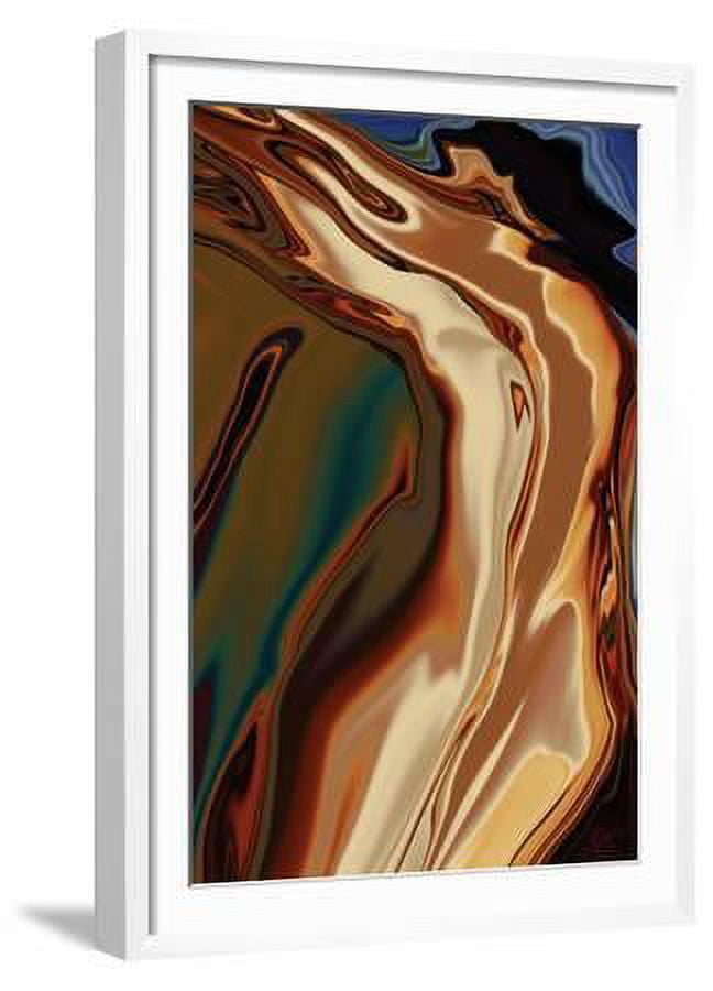 Passionate Kiss, Abstract Figurative Framed Art Print Wall Art by Rabi ...