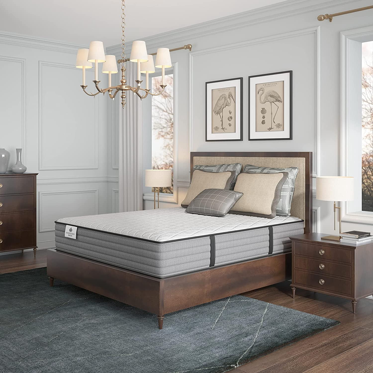 Abel Metal Platform Bed Frame / Mattress Foundation with Steel Slat ...