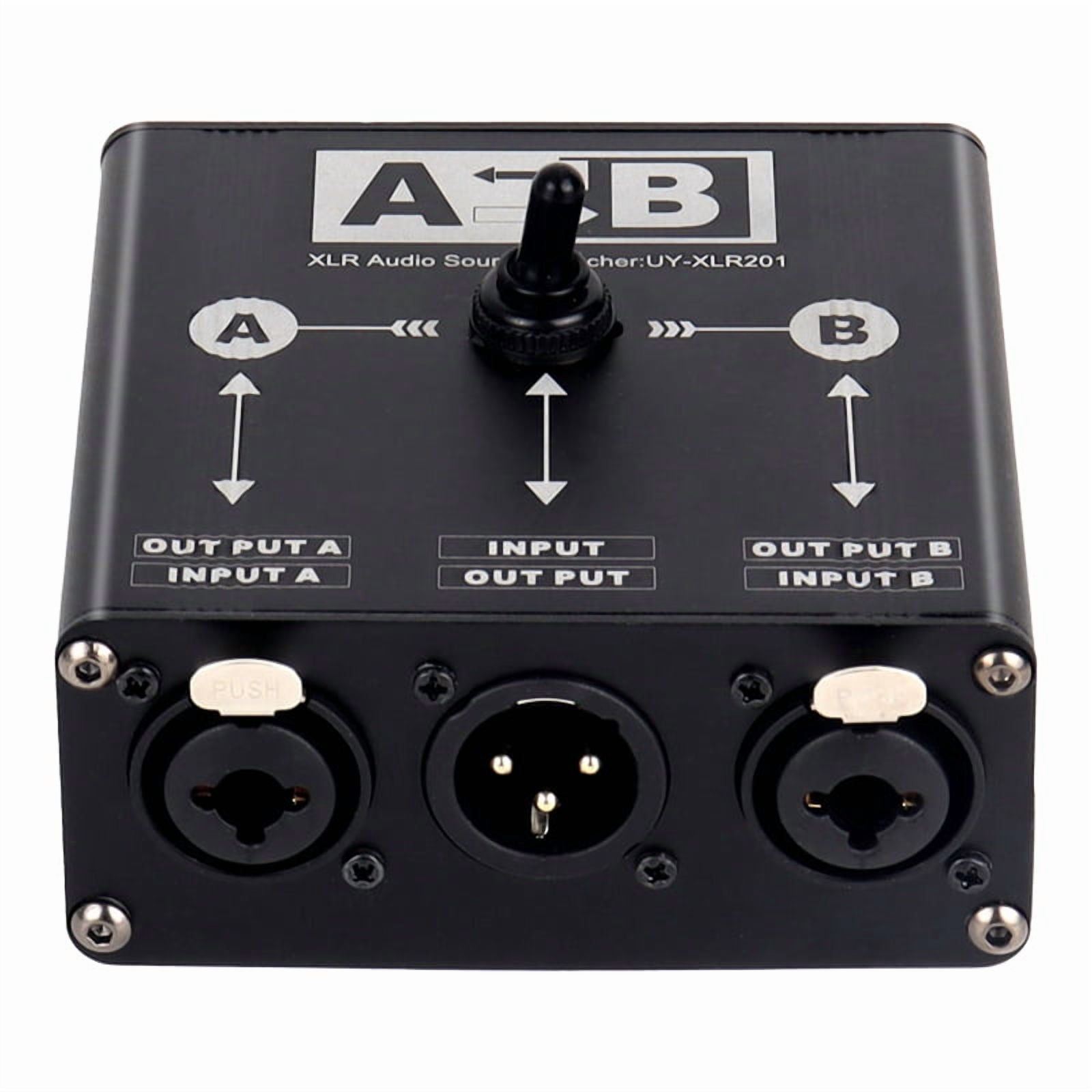 Passive 2 in 1 Out or 1 in 2 Out XLR Balanced Audio Source Switcher Box ...