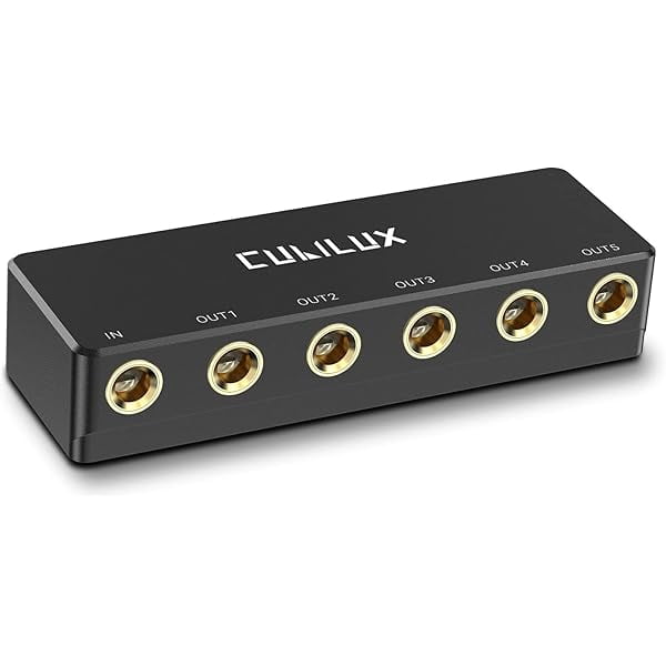 Passive 6.35mm Headphones Splitter Box, 1/4” Stereo Multi Audio ...