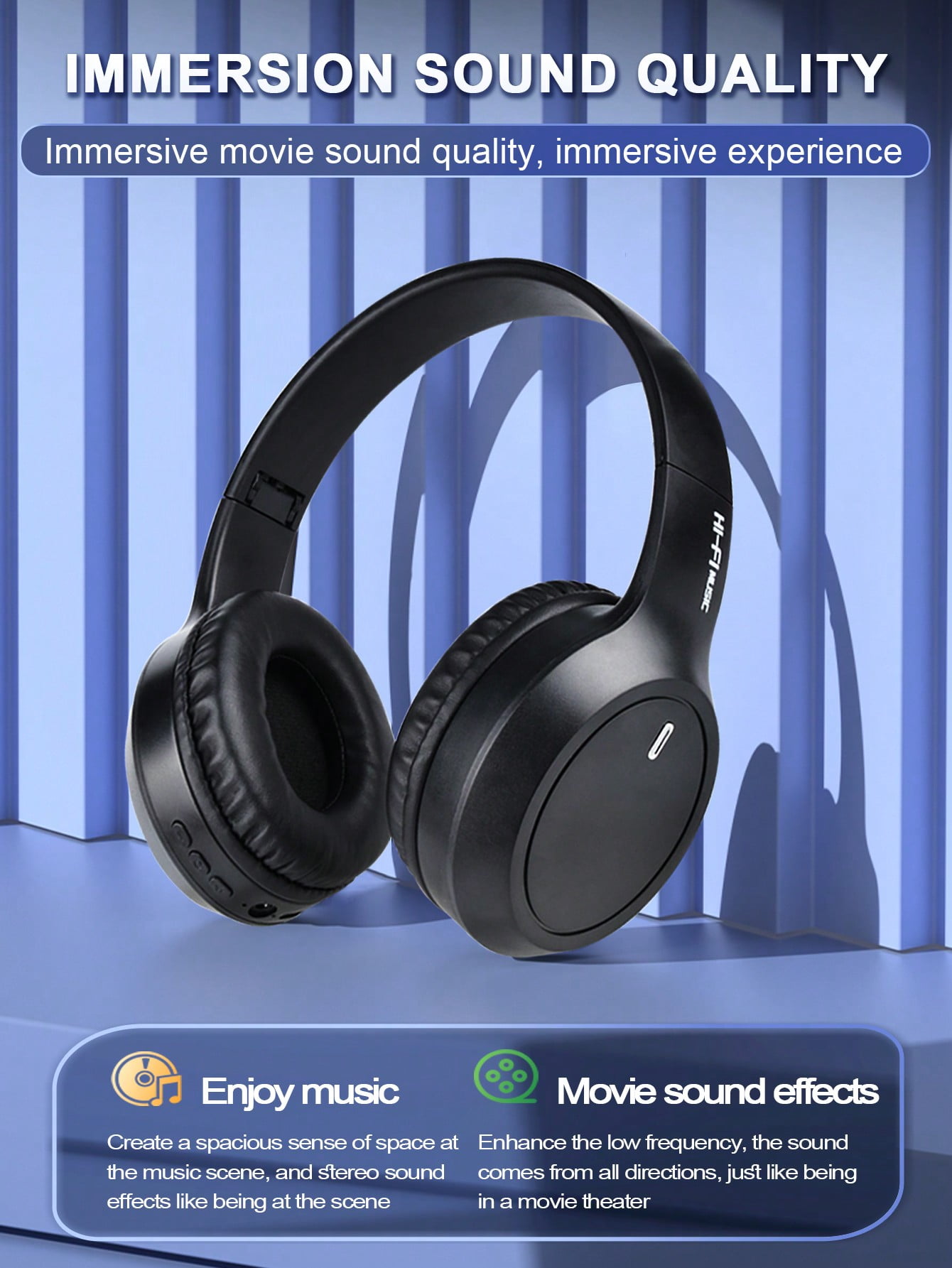 Passive Noise Cancelling Over-Ear Wireless Headphones, Retractable ...