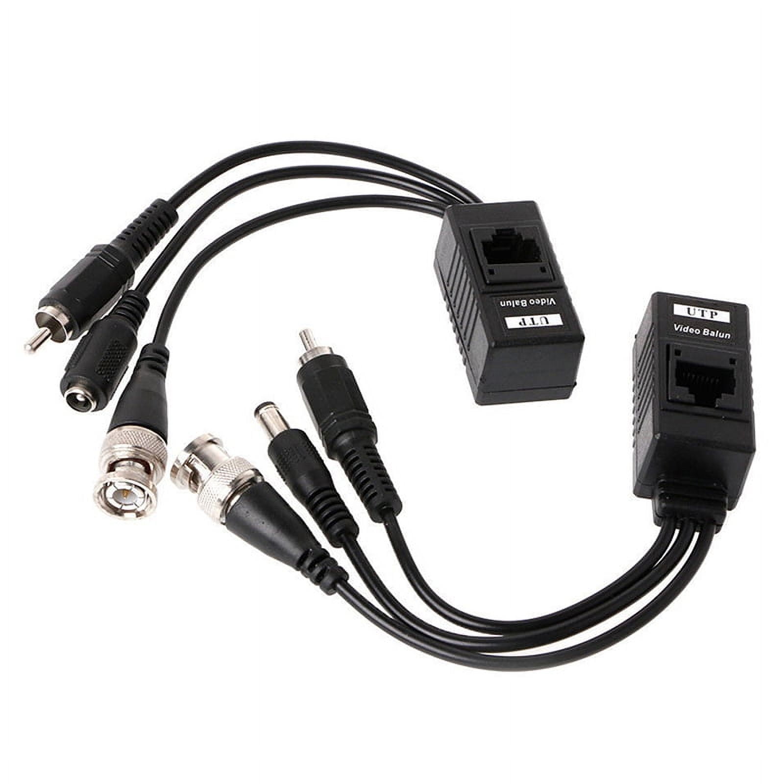 (Passive Power Video & Audio Balun) 1 Pair BNC To RJ45 Passive Video ...