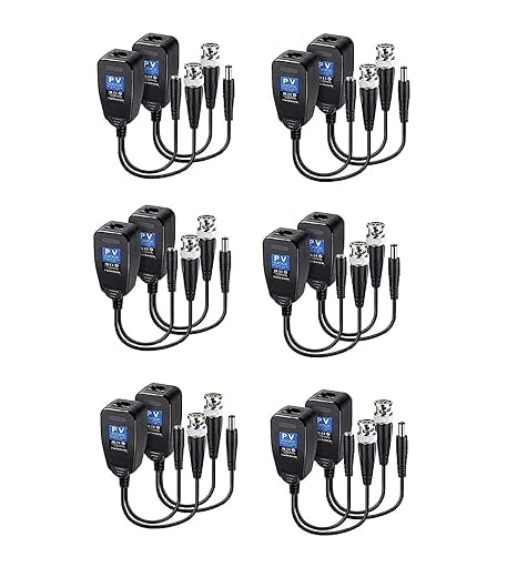 Passive Video Balun RJ45 Adapter 8MP Passive Video Video RJ45Balun BNC ...