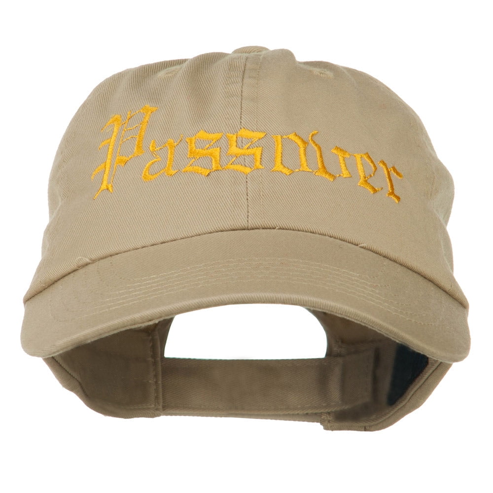 Passover Embroidered Washed Cap - Khaki OSFM - Walmart.com