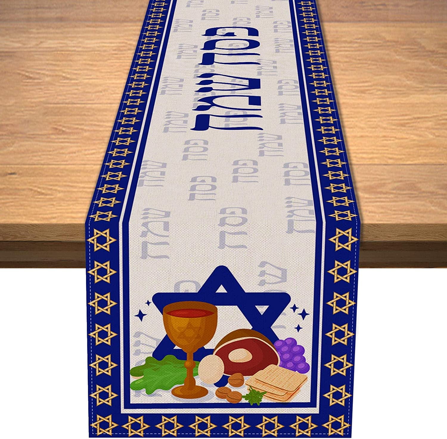Passover Linen Table Runner Wedding ration Flowers Jewish Spring ...