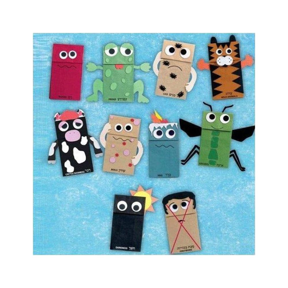 Passover Ten Plagues Hand Puppets Kit-Create a Puppet for Every Plague ...