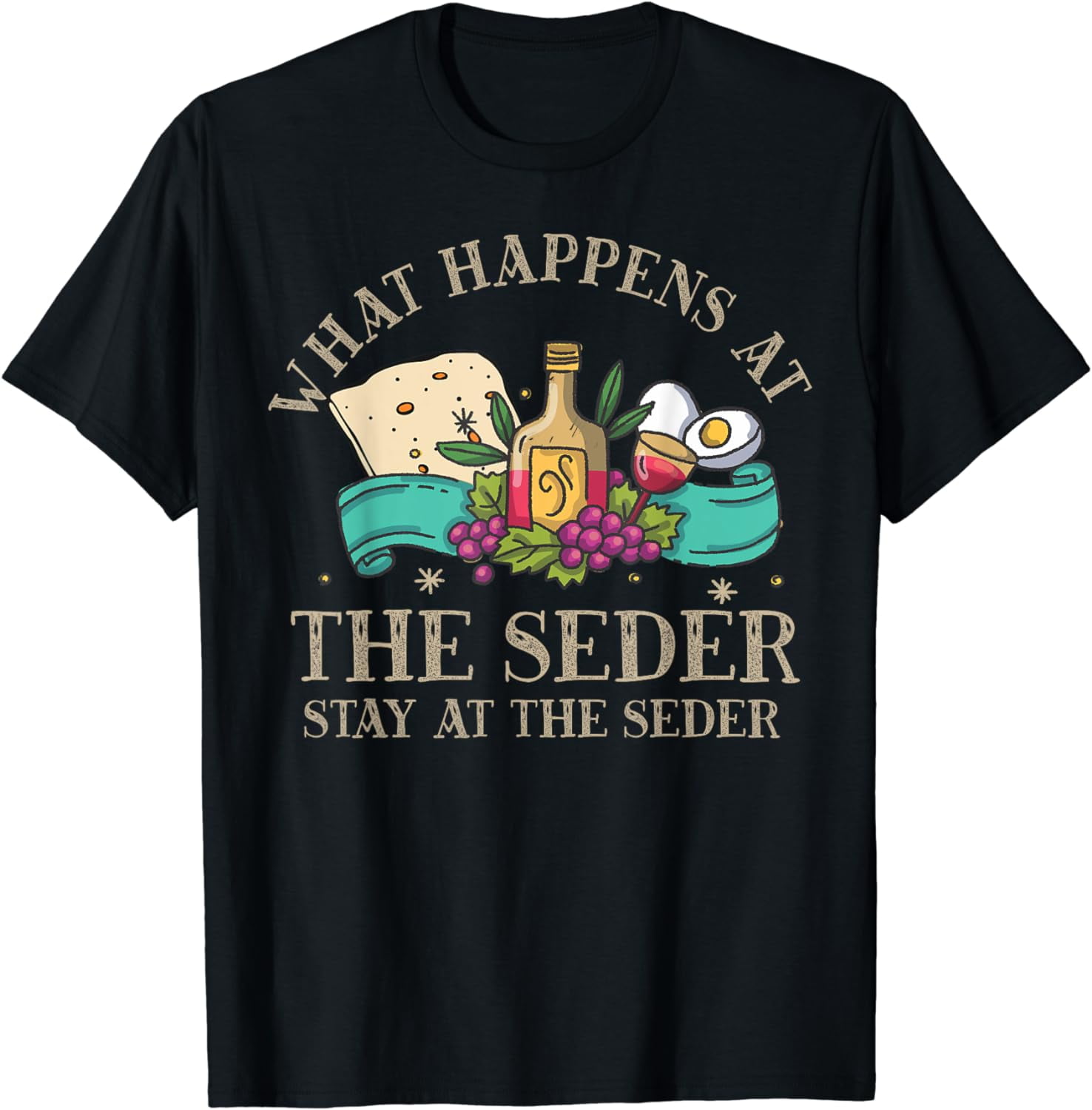 Passover What Happen At Seder Funny Seder Jewish Holiday T-Shirt ...