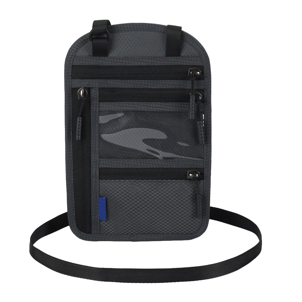 Passport Cards Holder Neck Hanging Pouch Travel Wallet Passport Holder ...