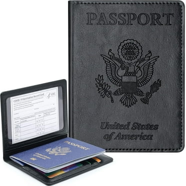 Egoelife Slim Genuine Leather Passport Cover Passport Holder With RFID ...