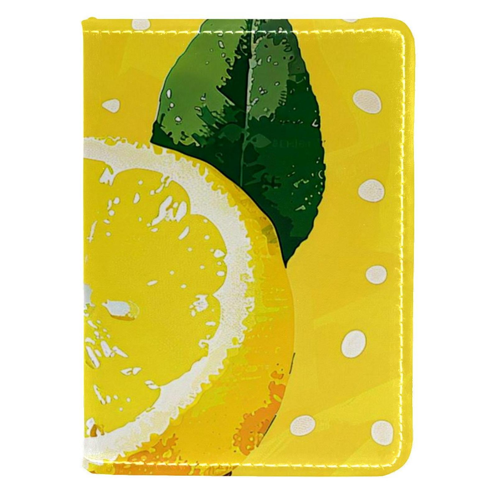 Passport Holder Passport Book Holders Covers Wallets Passport Book Cartoon Yellow Fruit Lemon