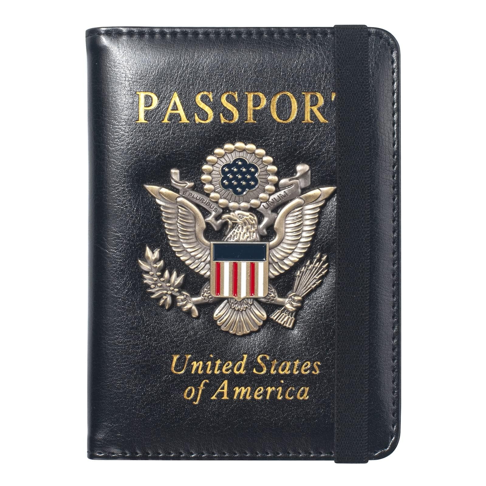 Passport Holder, Rfid Blocking Passport Wallet Card Slots, Passport ...