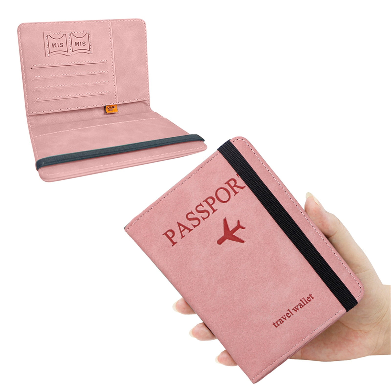 Passport Holder Travel Wallet with Rfid Blocking Pink,1 X Passport ...