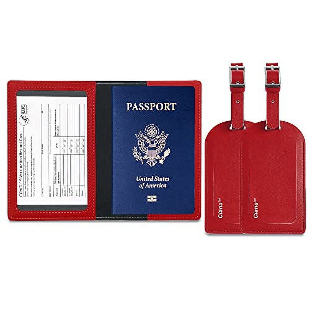 Passport Holders and Luggage Tags Set Passport Holder with Vaccine Card ...