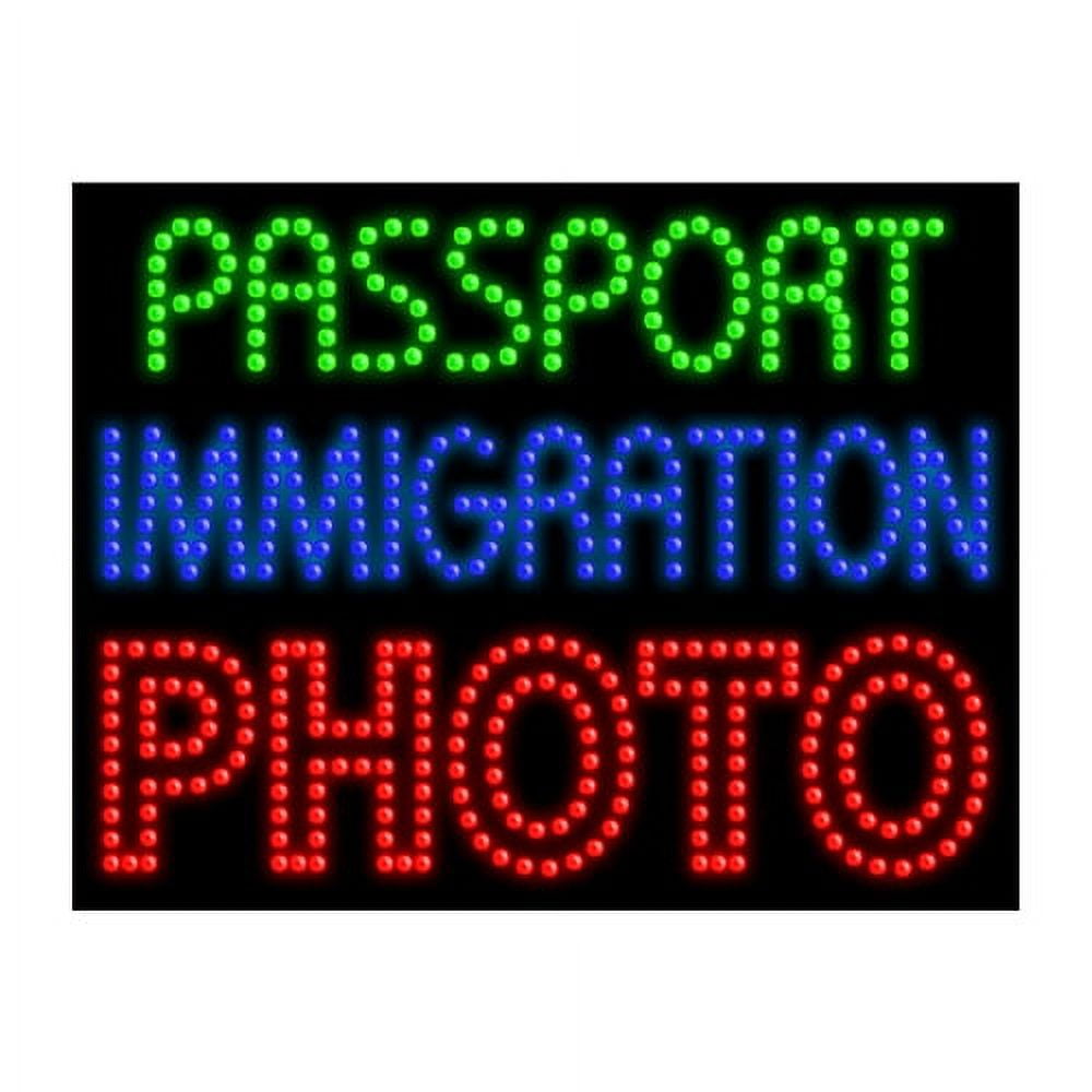 Passport Immigration Photo-LED Dots Sign Made in USA - Walmart.com