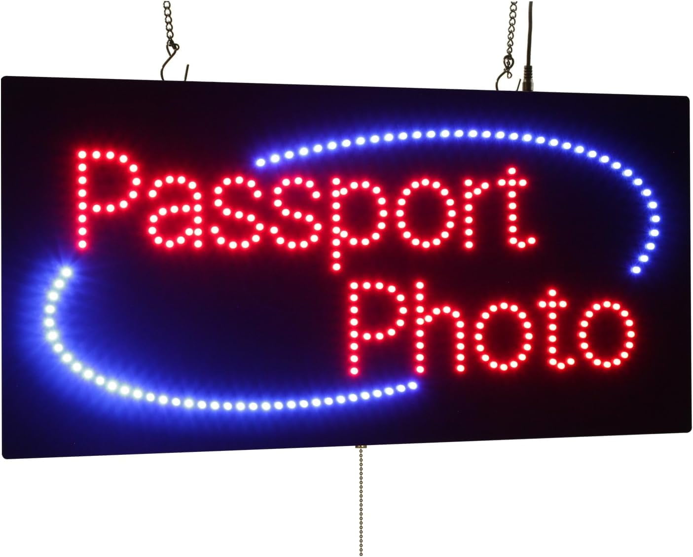 Passport Photo Sign, 24"x12", 60x30cm, TOPKING, LED, Neon, Florescent ...