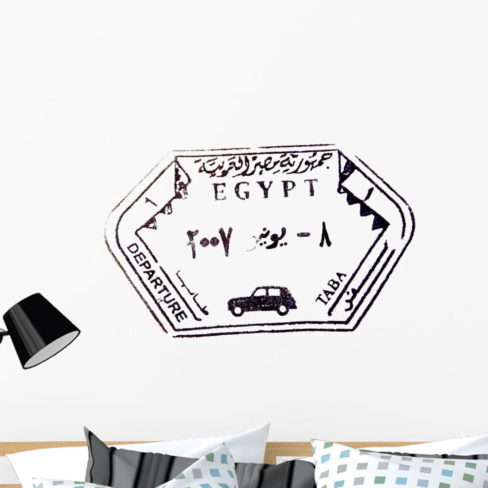 Passport Stamps Wall Decal by Wallmonkeys Peel and Stick Graphic (36 in ...