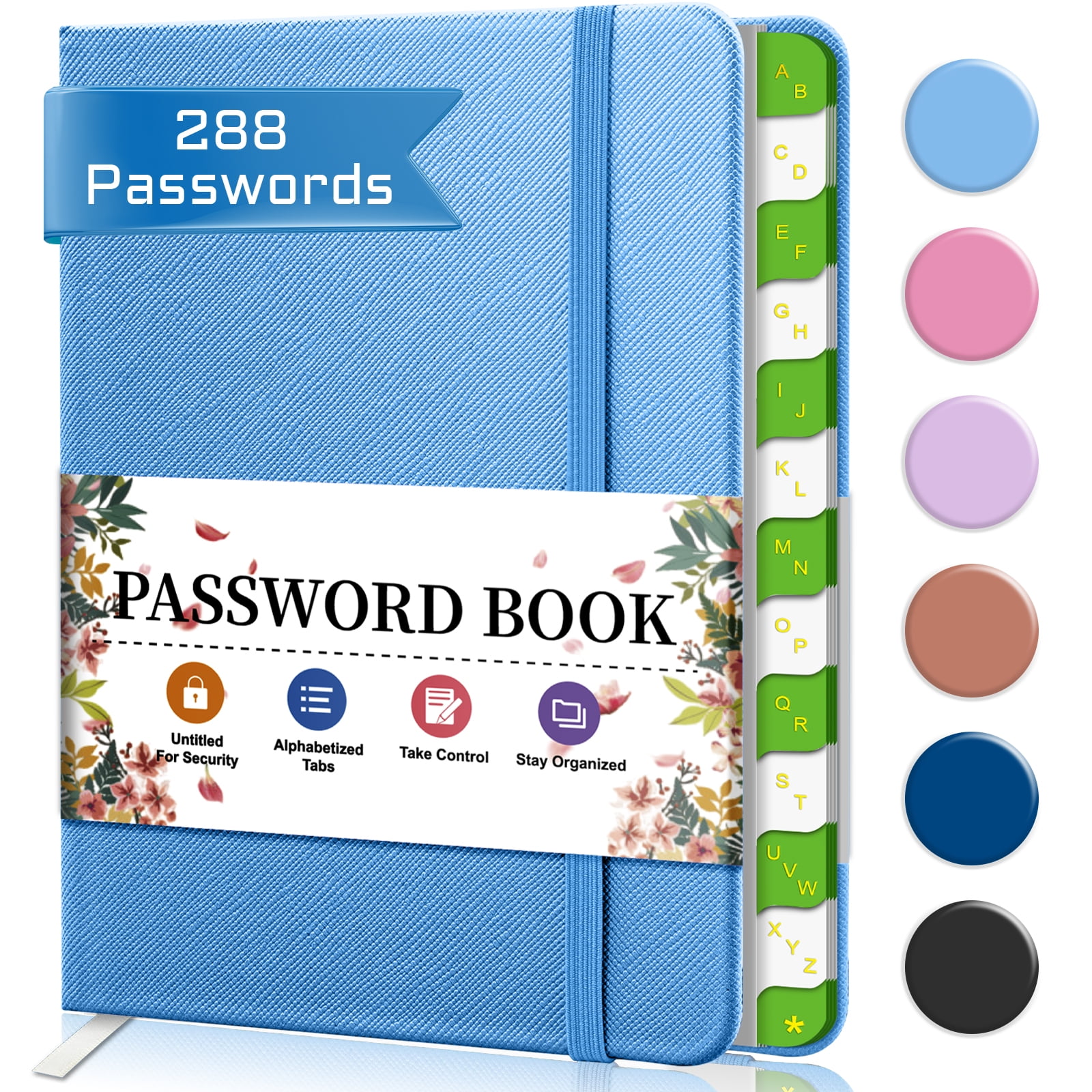 Password Book with Alphabetical Tabs, 6.1*4.7 Password Book Internet ...