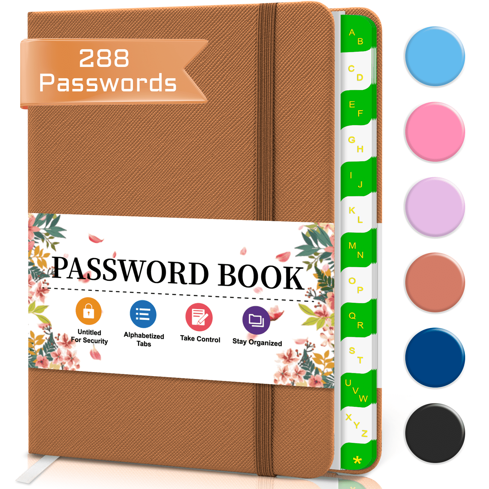 Password Book with Alphabetical Tabs, Password Book Small 6.1*4.7 ...