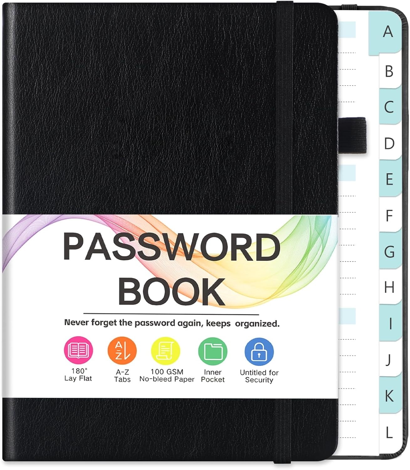 Password Book with Alphabetical Tabs, Small Password Keeper Book with ...