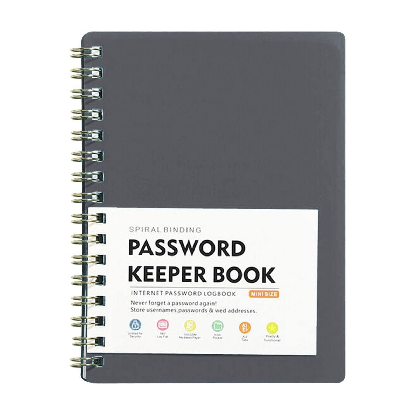Password Book with Individual Alphabetical Tabs Small Password Notebook ...
