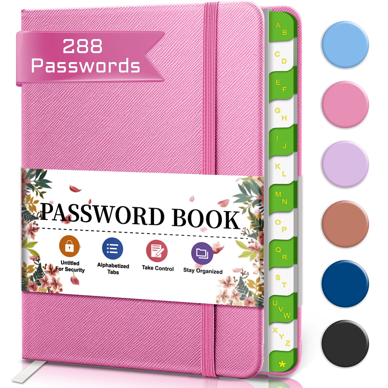 Password Book – Small Password Book Alphabetical with Tabs, Hardcover ...