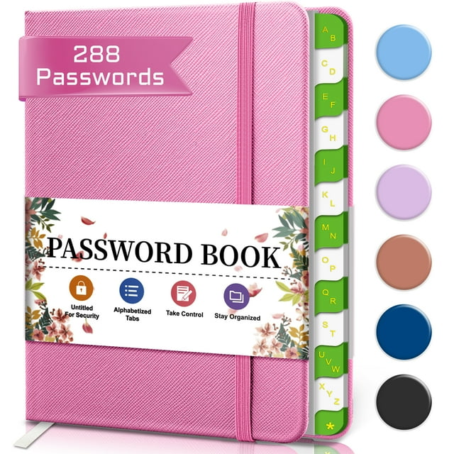 Password Book – Small Password Book Alphabetical with Tabs, Hardcover ...