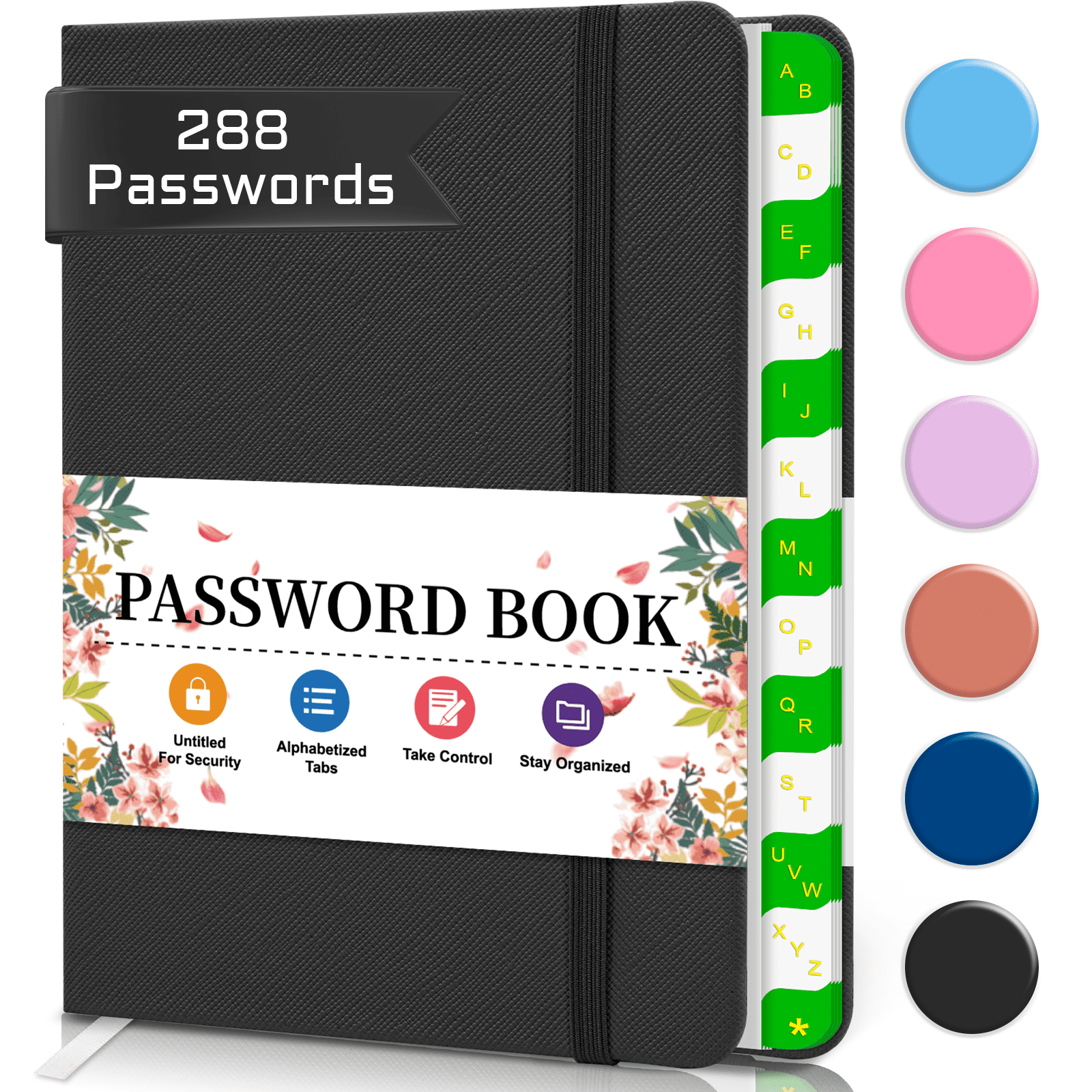METEOROCK Address Book, Black - Walmart.com