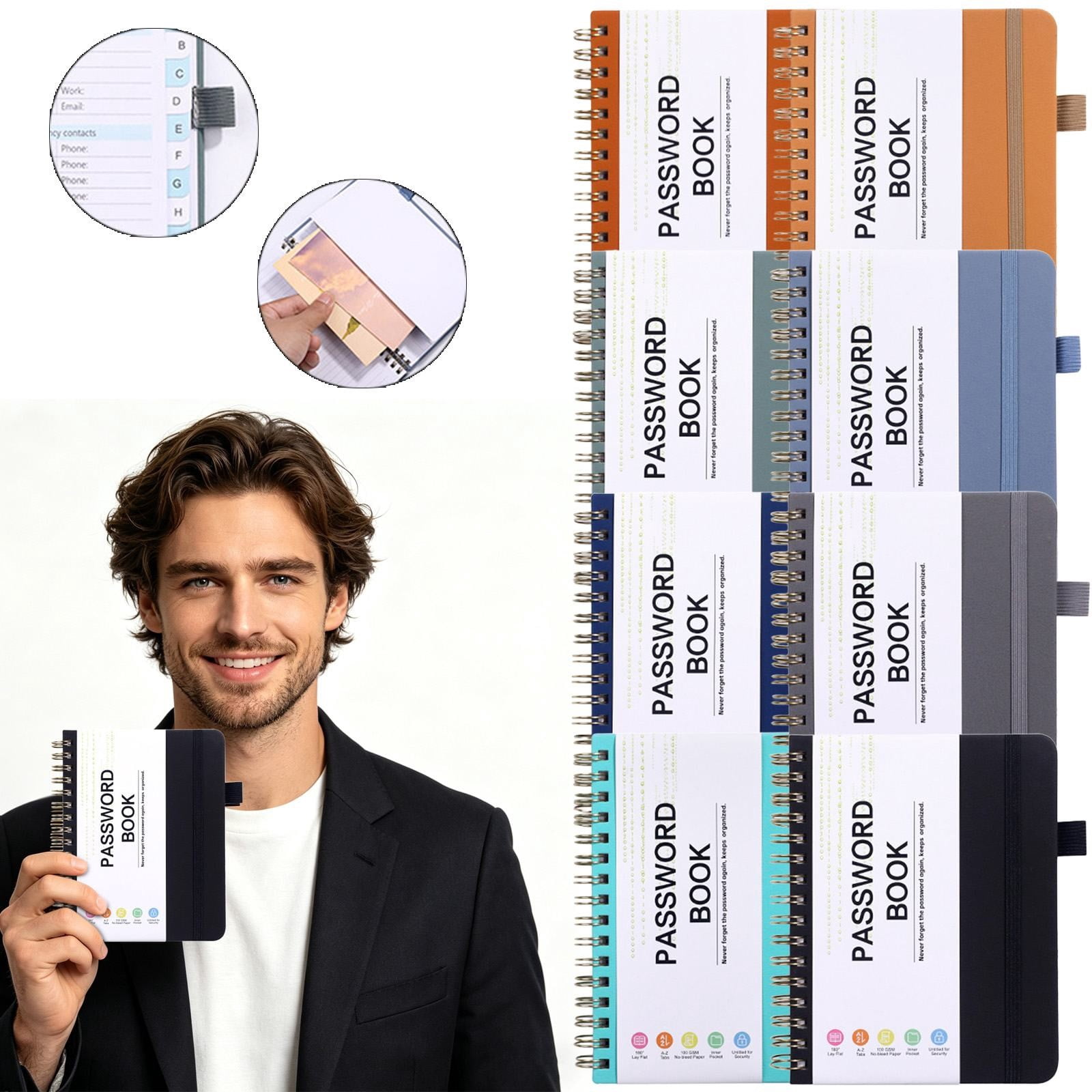 Password Book With Alphabetical Index Tabs Internet Address And ...