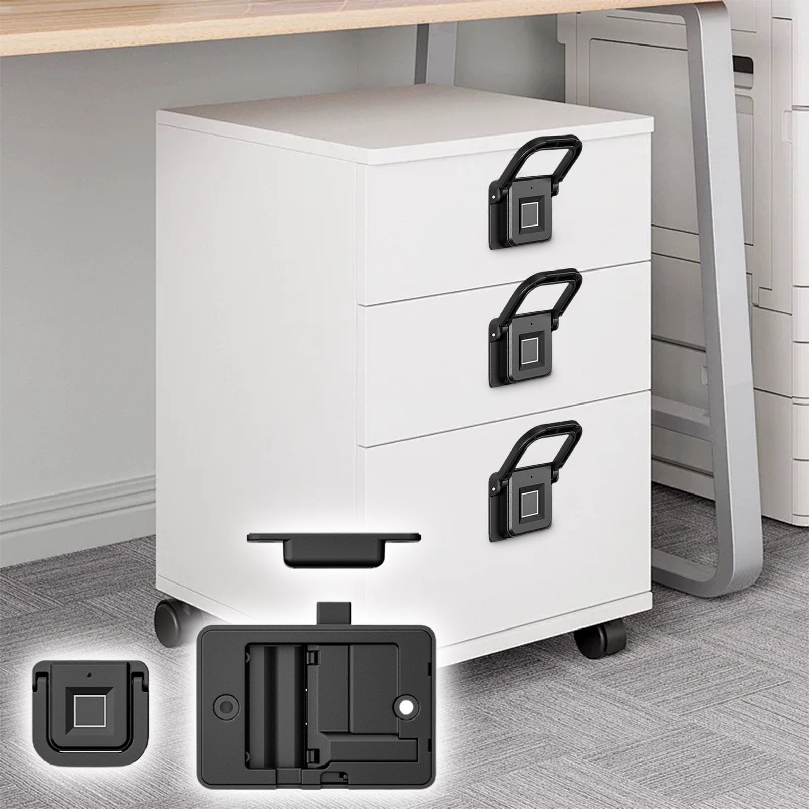 Password Drawer Lock, Smart Fingerprint Security Lock, Silent Electric ...