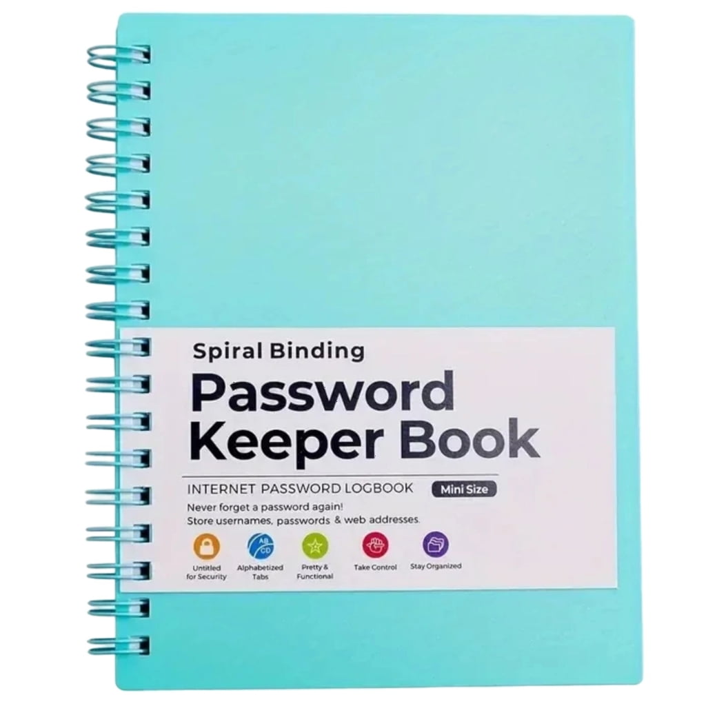 Password Keeper Book Spirals Notebook Password Book with Alphabetical ...