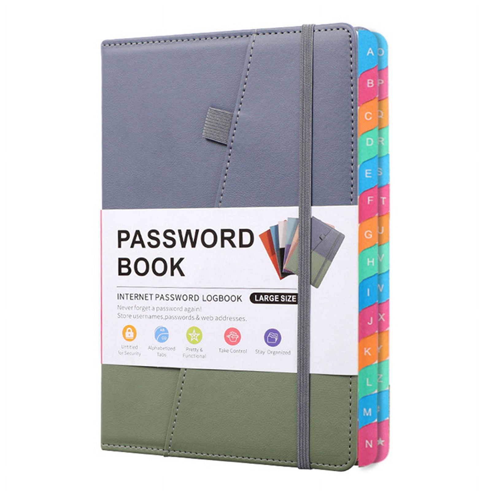Password Keeper Book with Colorful Alphabetical Tabs and Two Bookmarks ...