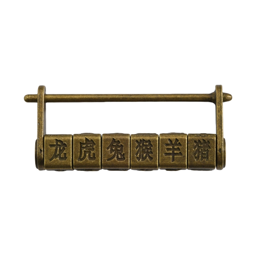 Password Lock Chinese Character Combination Padlock for Jewelry Box ...