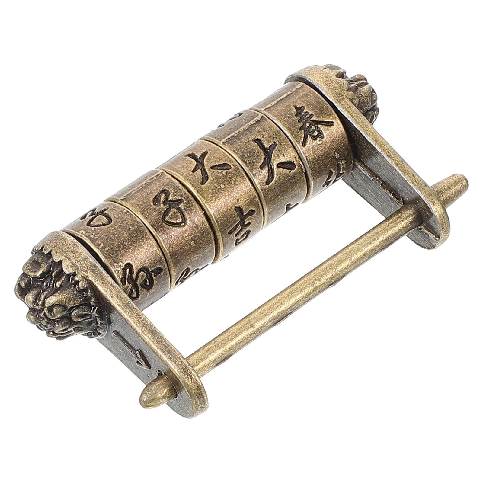 Password Lock Drawer Padlock Retro Safety Engraved for Suitcase Antique ...