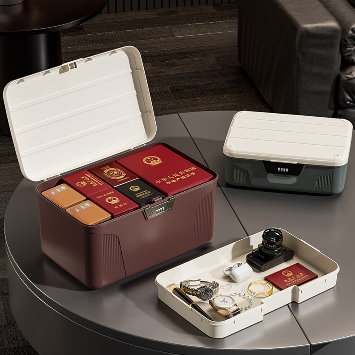 Password Lock Safe Box Four Digit Password Lock Cash Jewelry Passport ...