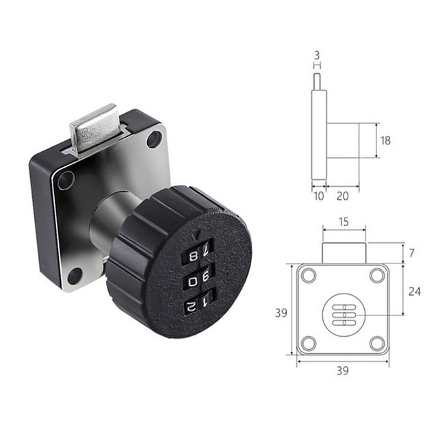 Password Locking Hasp Staple Padlock Garage Lock Cupboard Shed Mailbox ...