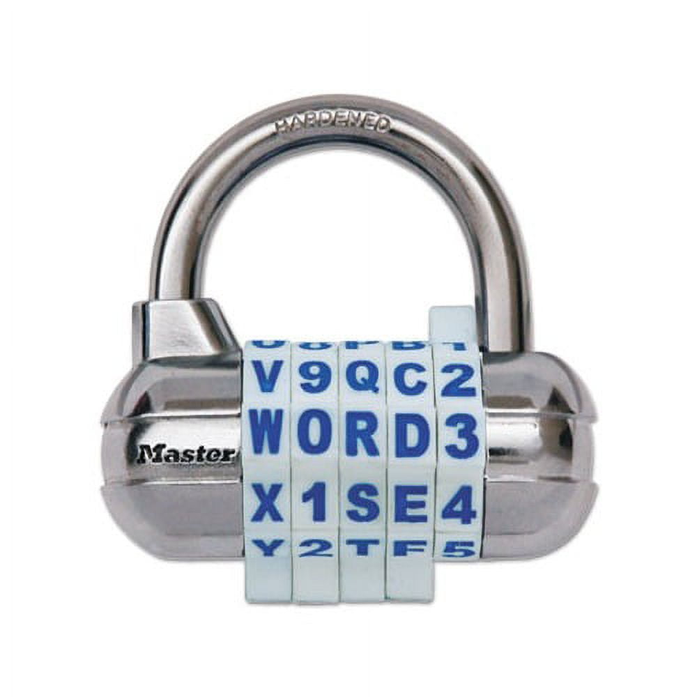 Password Plus Combination Lock Hardened Steel Shackle, 2 1/2" Wide ...