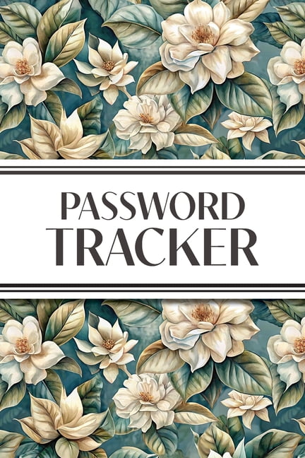 Password Tracker (Gardenias): 6"x9" Alphabetical Password Logbook for ...